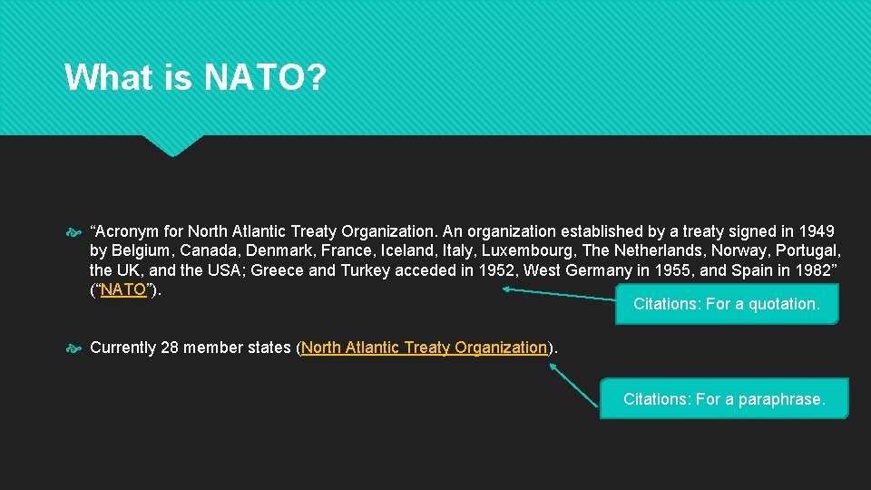 MLA Style Power Point Presentations How to acknowledge