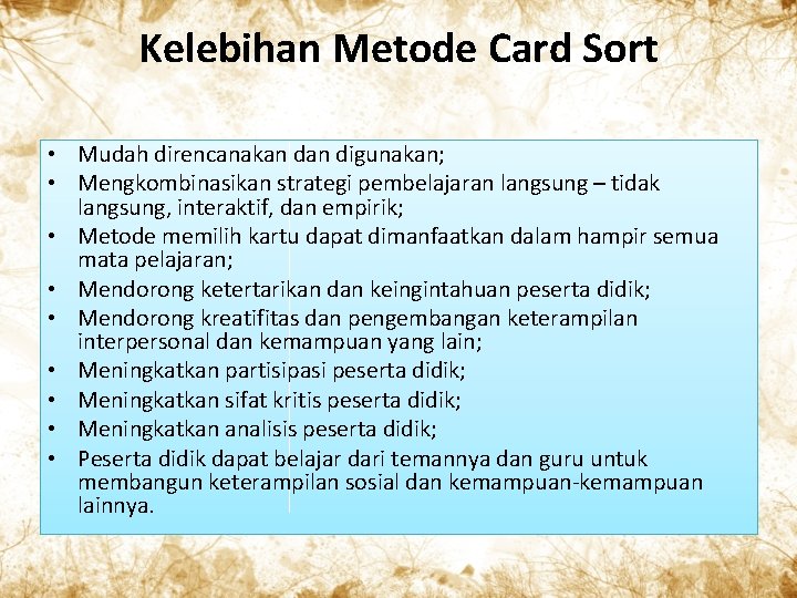 Assalamualaikum wr wb Metode card sort Nama Novi