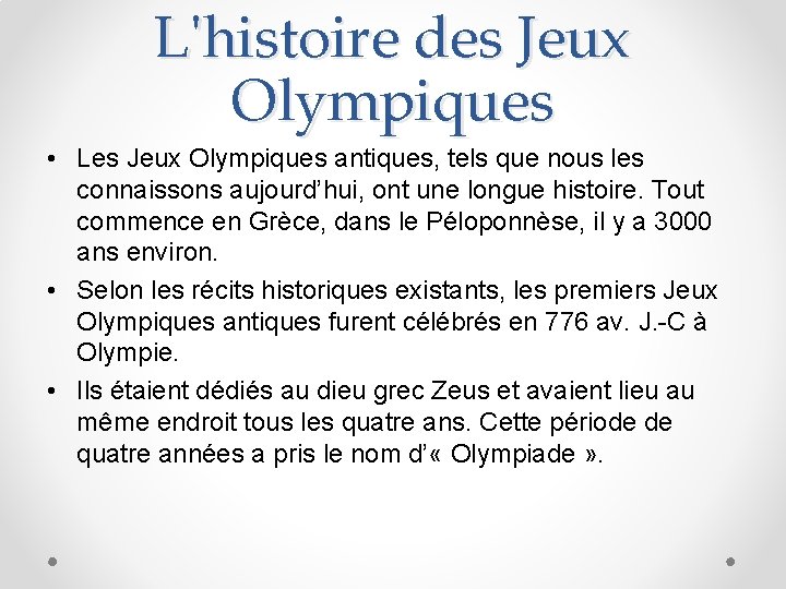 Jeux Olympiques Maria Antoniou Lhistoire des Jeux Olympiques