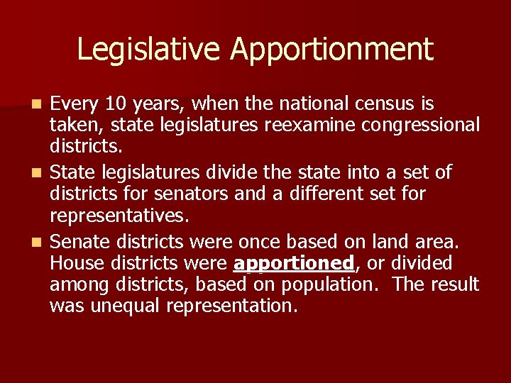 Chapter 12 2 The State Legislative Branch Makeup