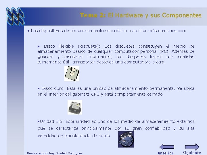 Tema 2 El Hardware y sus Componentes Esquema