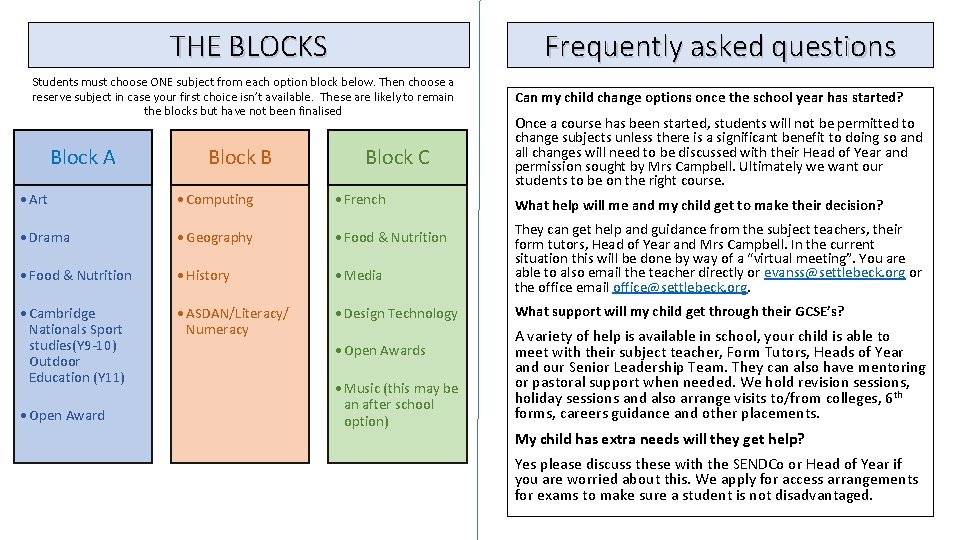 Year 8 Options Booklet 202122 YEAR 8 OPTIONS