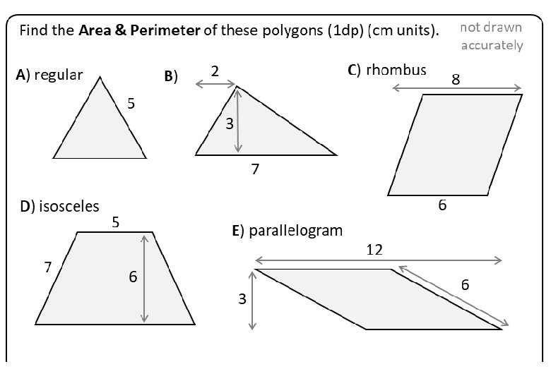 Area Perimeter Mixed Polygons Worksheet A The worksheet