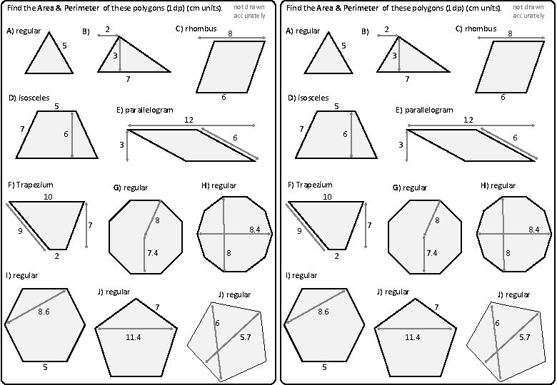 Area Perimeter Mixed Polygons Worksheet A The worksheet