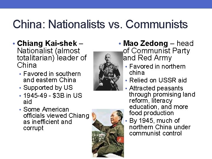 THE KOREAN WAR Review What differences contributed to