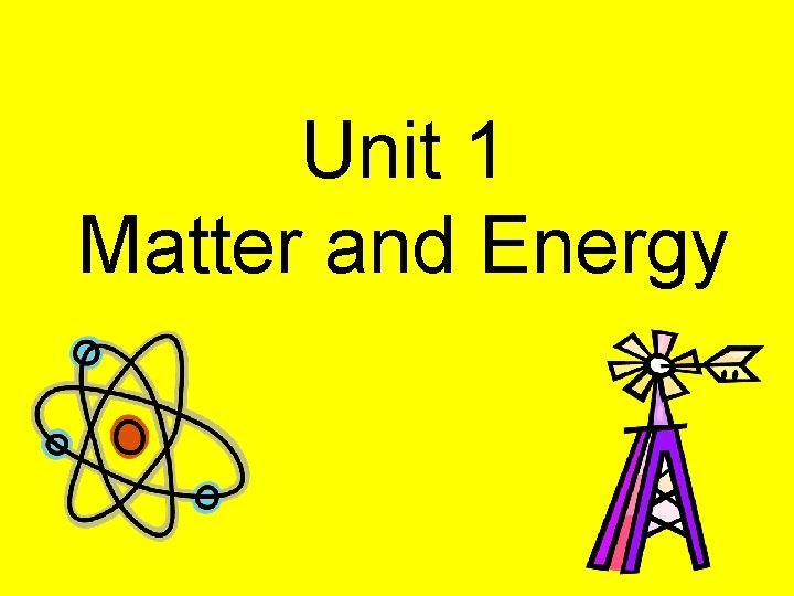 Unit 1 Matter and Energy Atoms Lets draw
