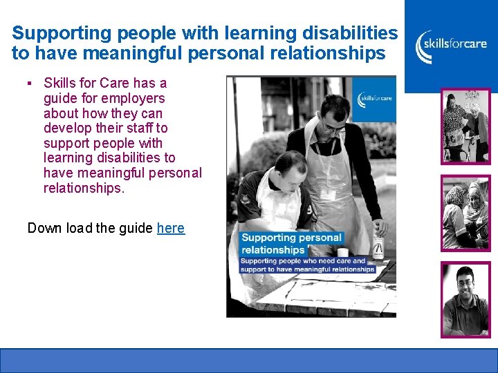 Skills for Care learning disability and or autism