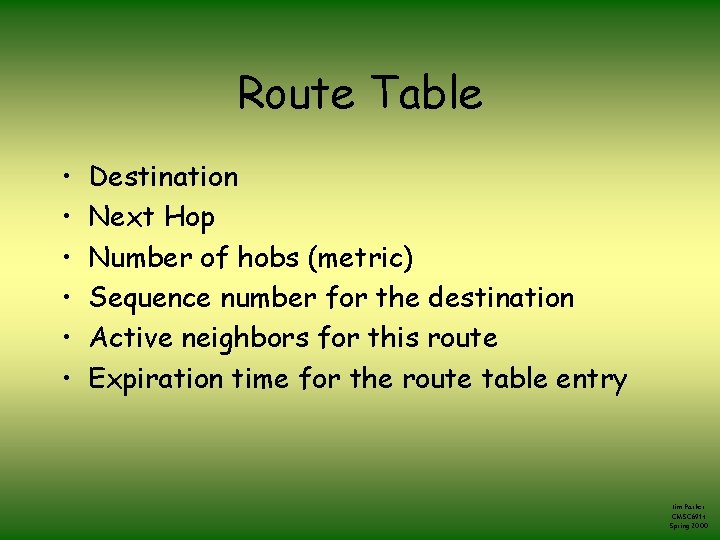 Adhoc OnDemand Distance Vector Routing A dynamic routing