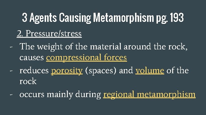 Unit 3 Rock Types Metamorphic Rocks Basic Rock