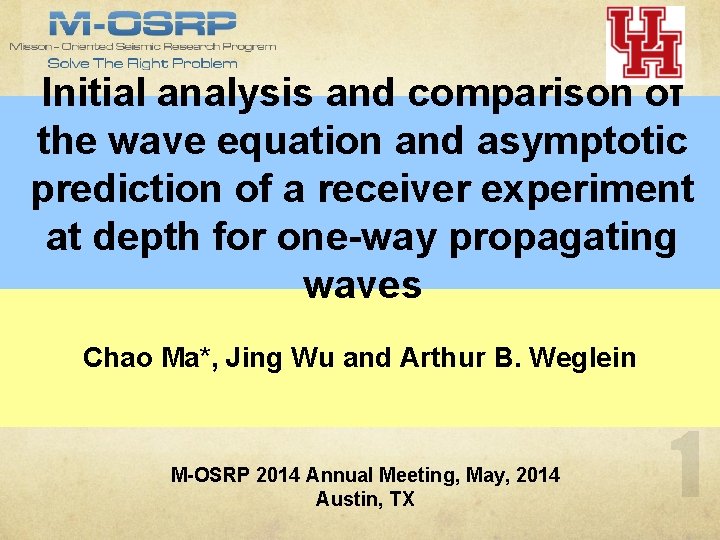 Initial analysis and comparison of the wave equation