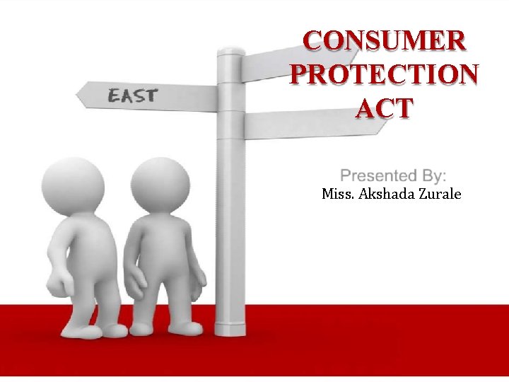 CONSUMER PROTECTION ACT Miss Akshada Zurale INTRODUCTION OF