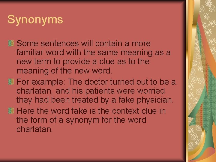Increasing Vocabulary Context Clues Definition of a Context