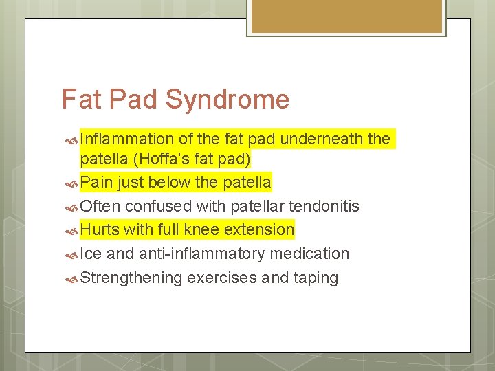 The Knee Angie Guggino MS ATC LAT Learning