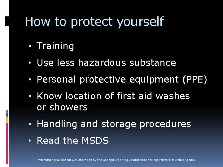 HAZARD COMMUNICATION Chemical hazards in the workplace Information