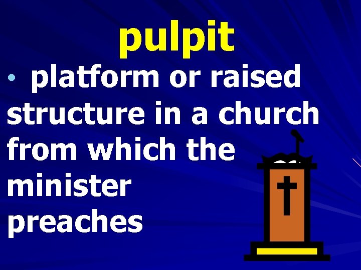 Vocabulary Say It numerous ancestors avoided pulpit generations