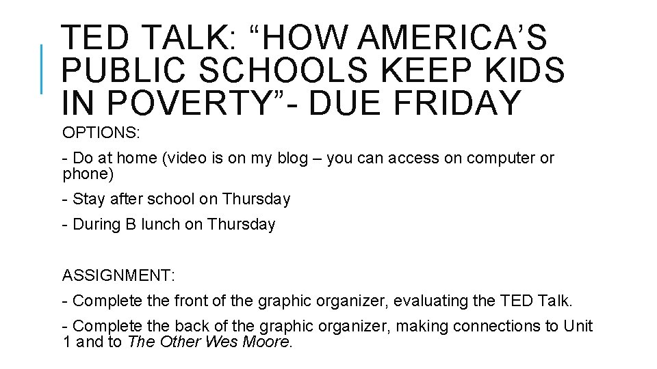 TED TALK HOW AMERICAS PUBLIC SCHOOLS KEEP KIDS