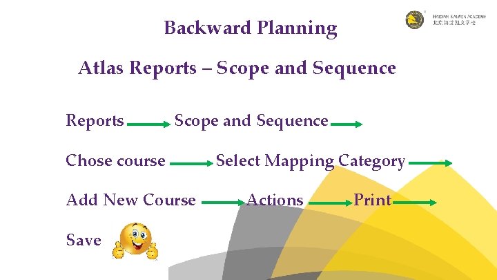 Backward Planning Atlas Reports Scope and Sequence Reports