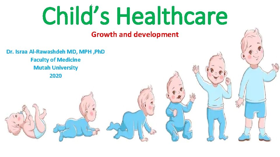Childs Healthcare Growth and development Dr Israa AlRawashdeh