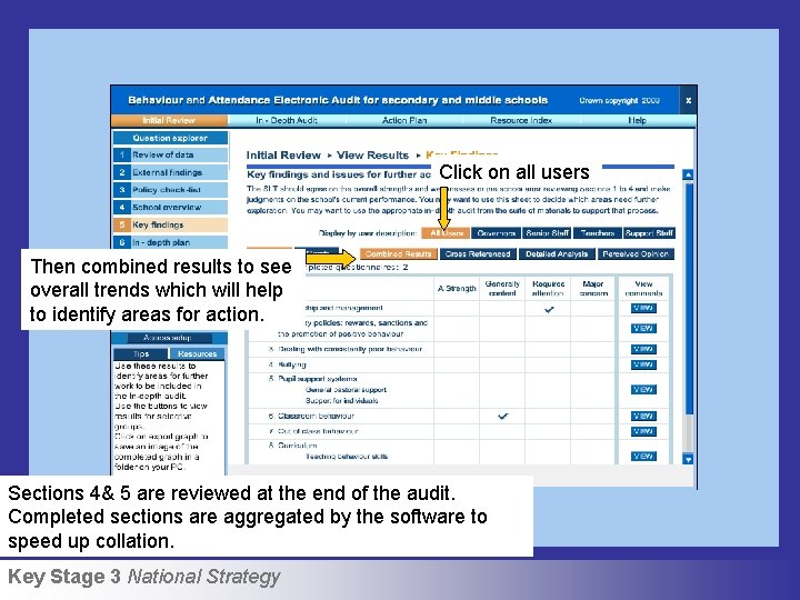 Using the electronic behaviour and attendance audit This