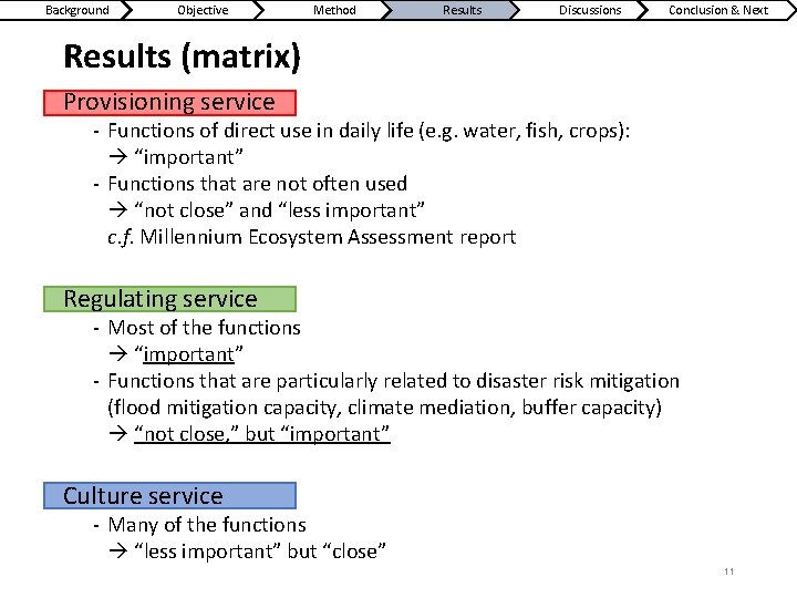 Awarenessraising of ecosystem service and disaster risk reduction