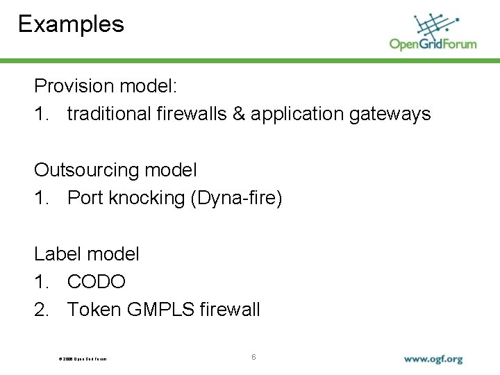 Firewall Models Firewall Issues Research Group OGF 19