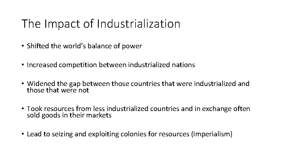 Chapter 9 Sec 3 Industrialization Spreads Industrial Development