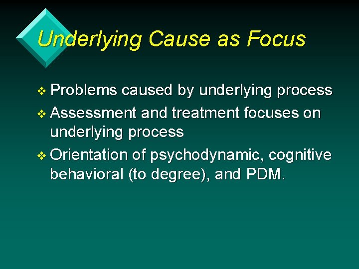 Classification of Psychological Disorders Learning Objectives v Importance