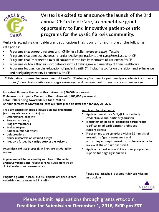 Vertex is excited to announce the launch of