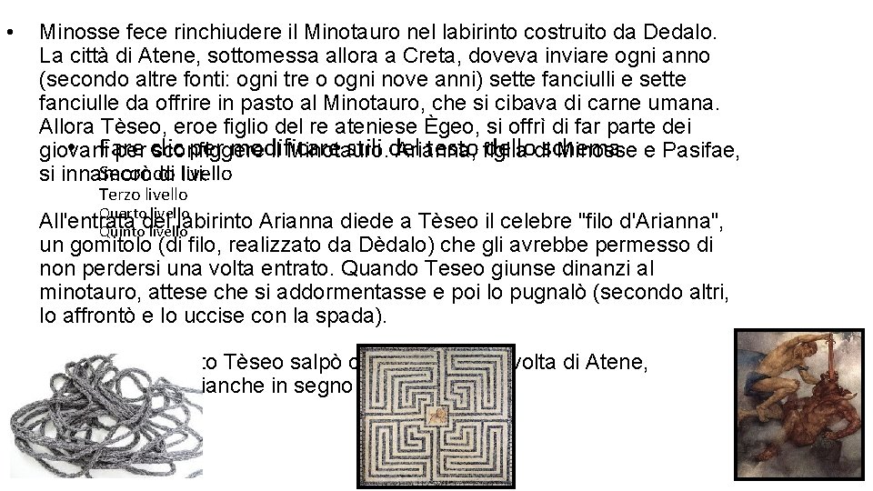 IL MITO DEL MINOTAURO Il mito del Minotauro