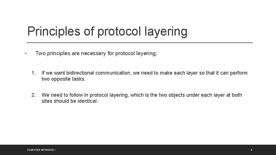 Computer Networks SEMESTER I 2019 2020 Dr Saman