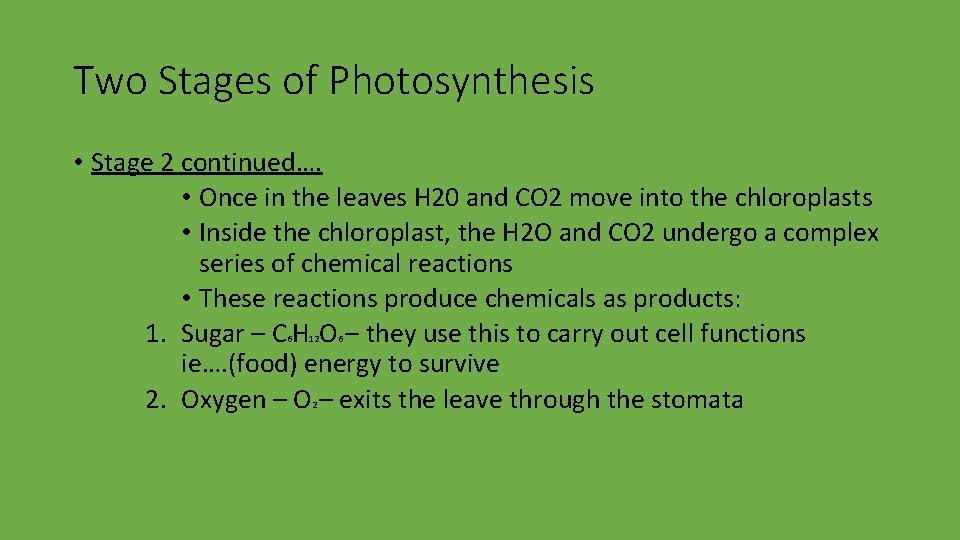 Photosynthesis Chapter 3 Section 3 Sources of Energy