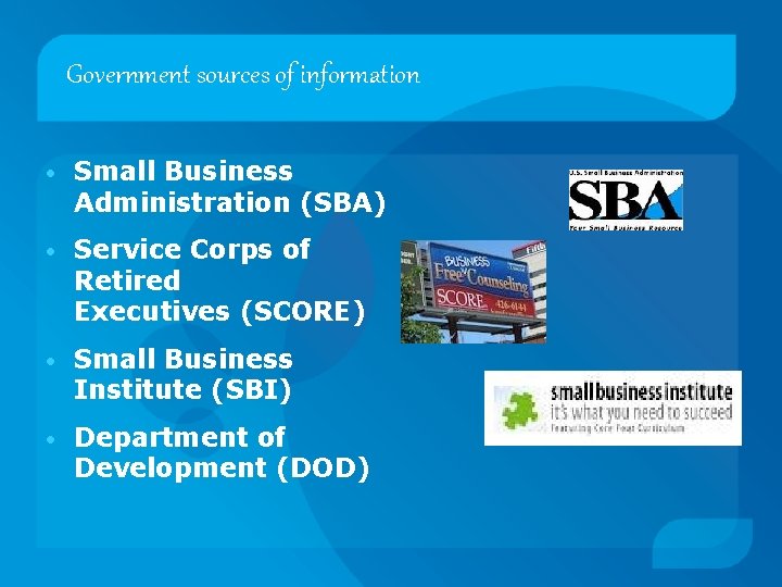 1 03 Identify sources of business startup information