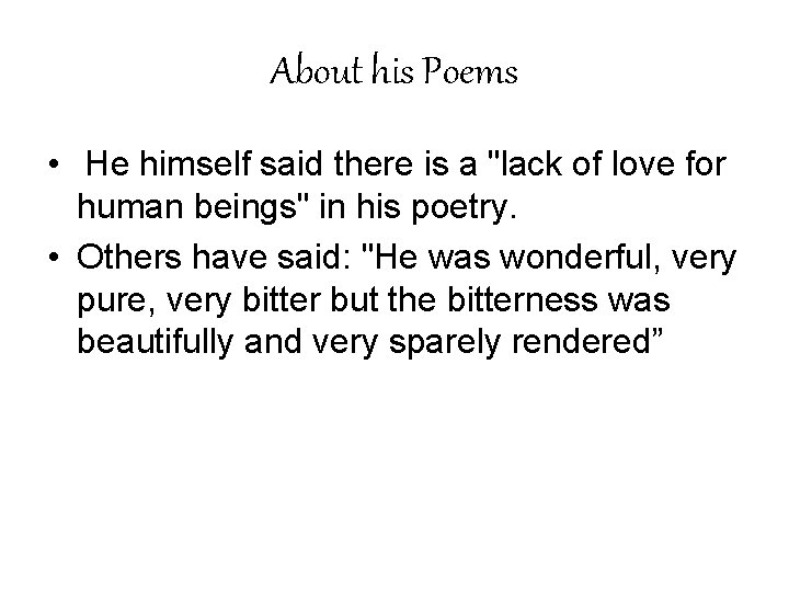 Here By Ronald Stuart Thomas 1913 2000 I
