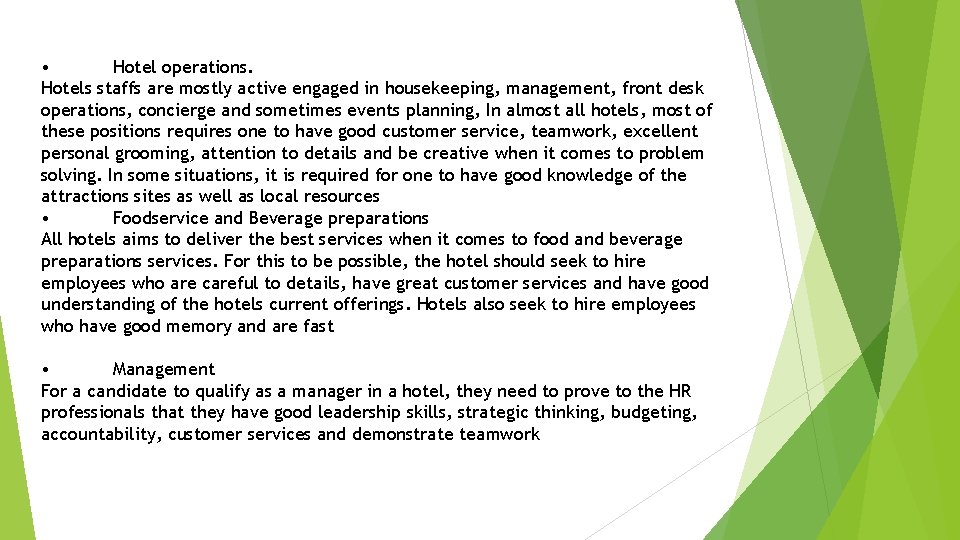 PERSONAL SKILLS AUDIT AND EMPLOYEE BEHAVIOUR IN HOTEL