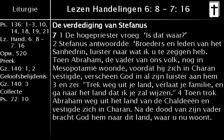 Liturgie Ps 136 1 3 10 14 18