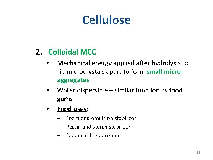 FOOD CHEMISTRY Polysaccharides BY DR BOOMINATHAN Ph D