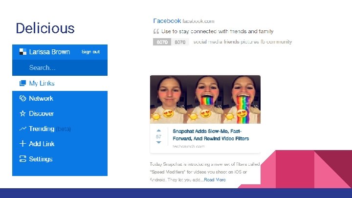 Social Bookmarking Larissa Brown and Claire Beasley EDT