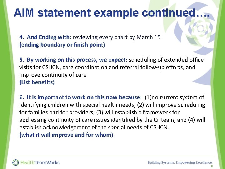 Quality Improvement Tools In your Back Pocket Aim