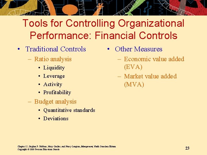 Tools for Controlling Organizational Performance Financial Controls ...