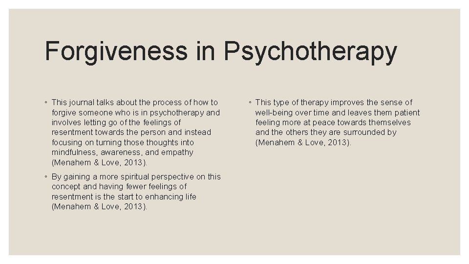 FORGIVENESS Katherine Weber Northern Arizona University Overview of