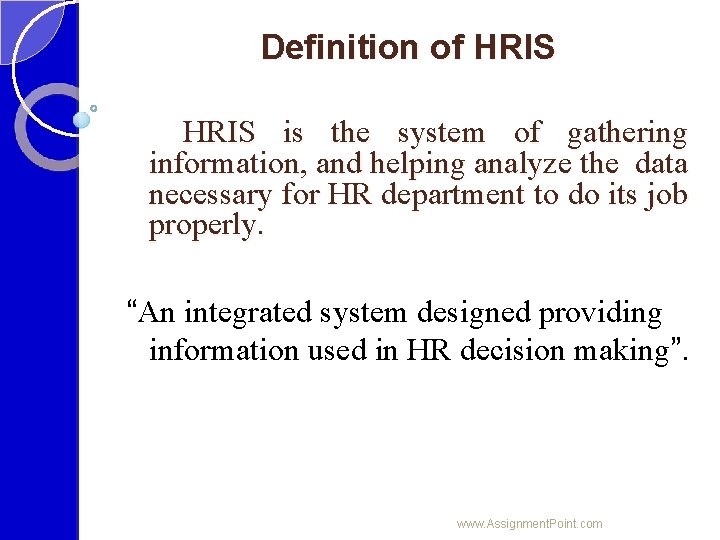 Welcome To A Session On HR Planning Information