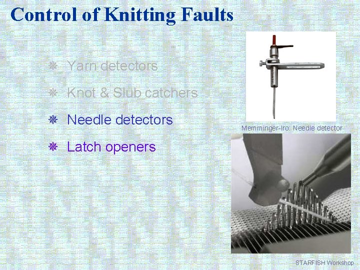 Management of Quality in Knitting Part 1 Fabric