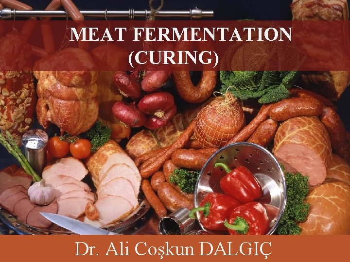 MEAT FERMENTATION CURING Dr Ali Cokun DALGI 1