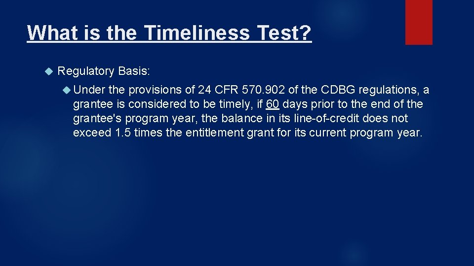 City of St Louis Timeliness of CDBG Expenditures