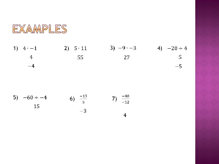 IWBAT compare and order positive and negative numbers