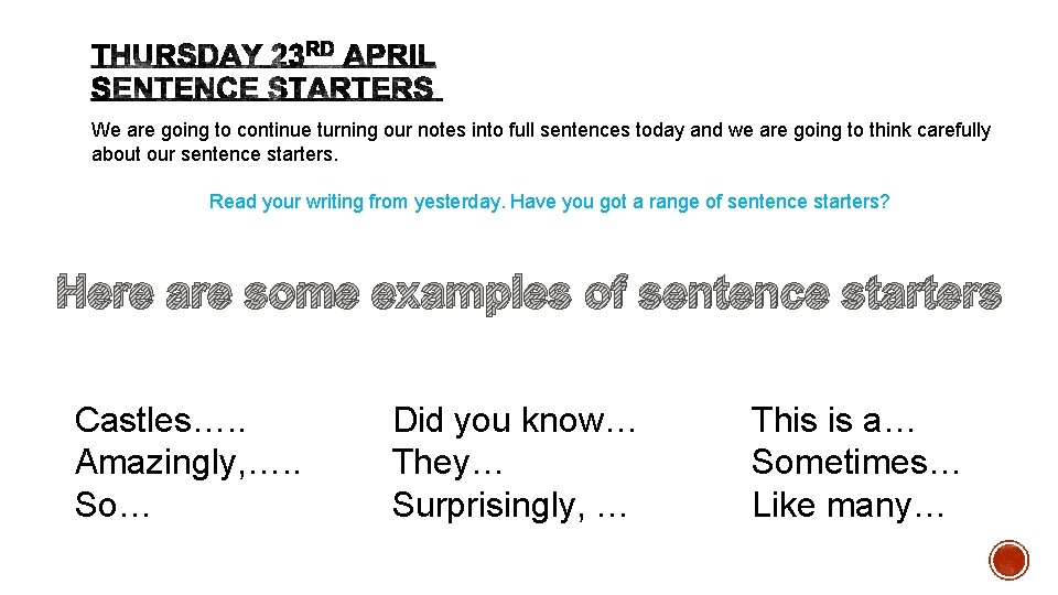 We are going to continue turning our notes