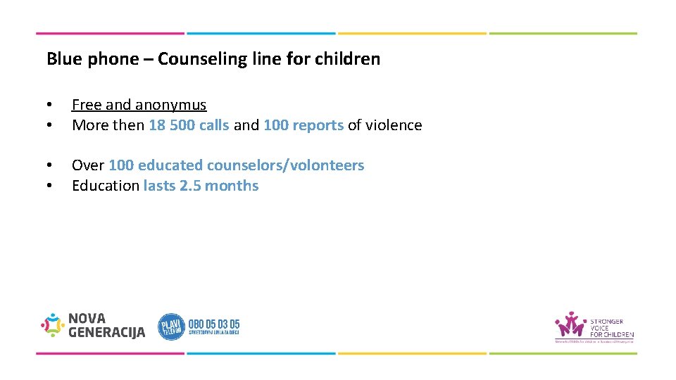 Counseling line for children in Bosnia and Herzegovina