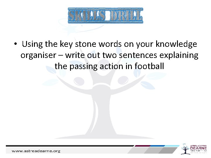 Using the key stone words on your knowledge