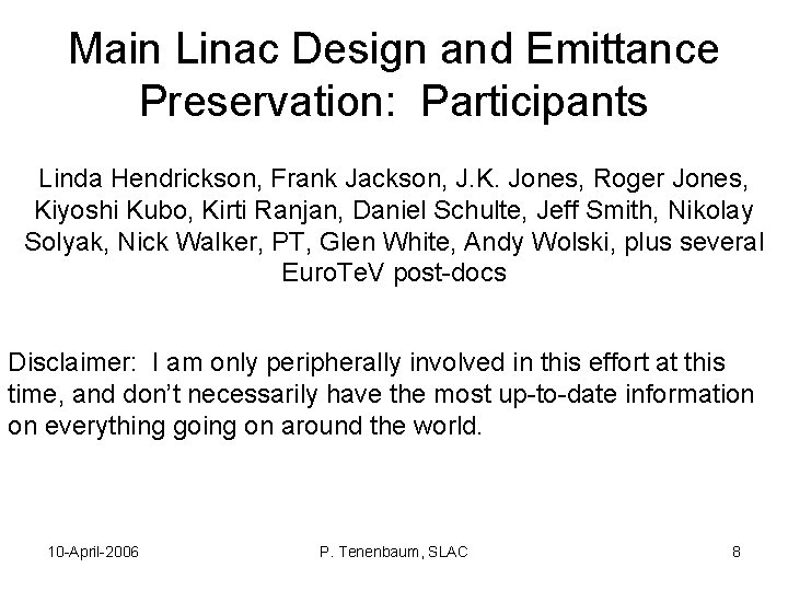 Bunch Compressor and Linac Design Linac Design Whatever