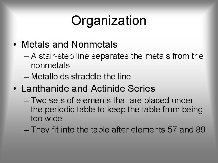 Chapter 1 Elements Introduction to the Periodic Table